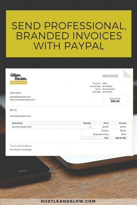 How To Use Paypal To Send Clients Professional Invoices Hustle Slow