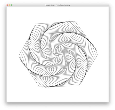 Hexagon Spiral With Python And Turtle Source Code Python And Turtle