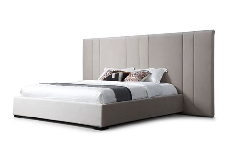 Modrest Penelope Modern Grey Velvet Bed Home Plus Designs