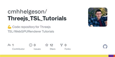 Github Cmhhelgesonthreejstsltutorials 💪 Code Repository For