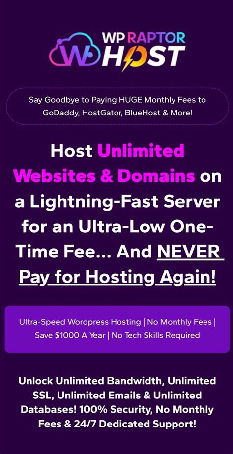 Wp Raptor Host Review Worlds Fastest Wordpress Hosting With Unlimited Websites And A Lucrative