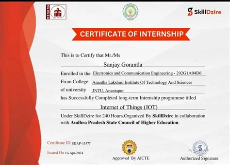 sanjay gorantla on linkedin successfully completed an internship on