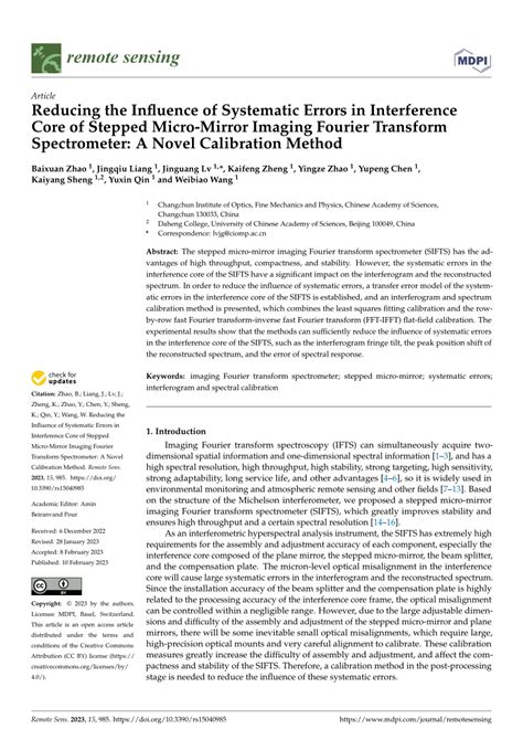 Pdf Reducing The Influence Of Systematic Errors In Interference Core Of Stepped Micro Mirror
