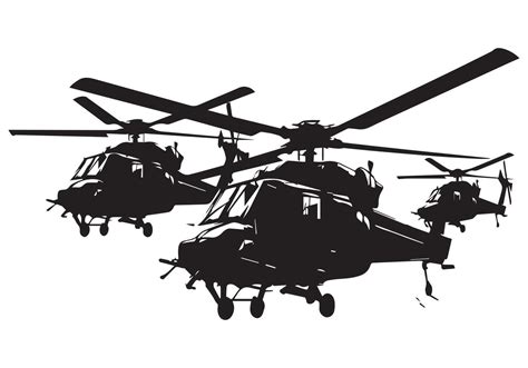 Military Helicopter Silhouette Free Bundile 43403146 Vector Art At Vecteezy