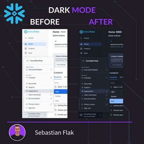 Did You Know Snowflake Has A Dark Mode Im A Huge Fan Of Dark