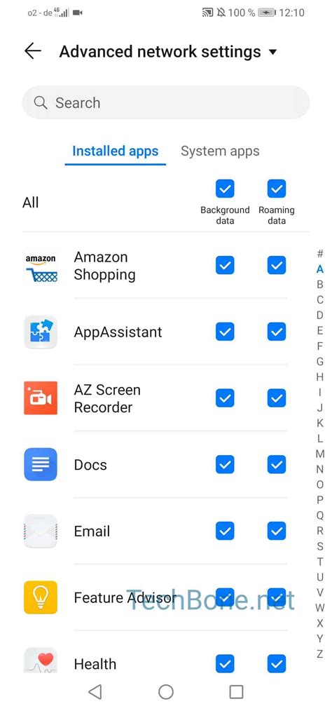 Allow Background Data Roaming For Apps Huawei Manual Techbone