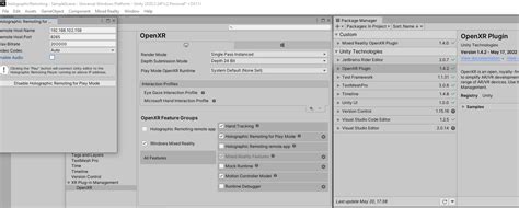Unity Play Mode With Holographic Remoting Failed To Enable Remoting