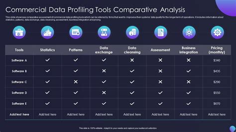 Commercial Data Profiling Tools Comparative Analysis Presentation