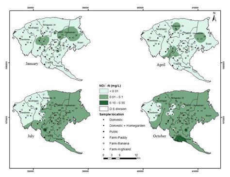 Spatial Variation Of Nitrite N In Chunnakam Aquifer Download