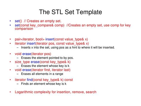 Ppt Associative Containers Sets And Maps Powerpoint Presentation