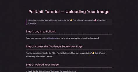 PollUnit Tutorial Uploading Your Image