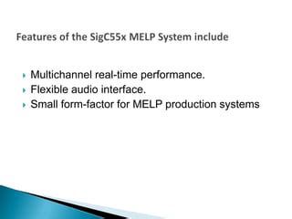 Melp Codec Optimization Using DSP Kit PPT