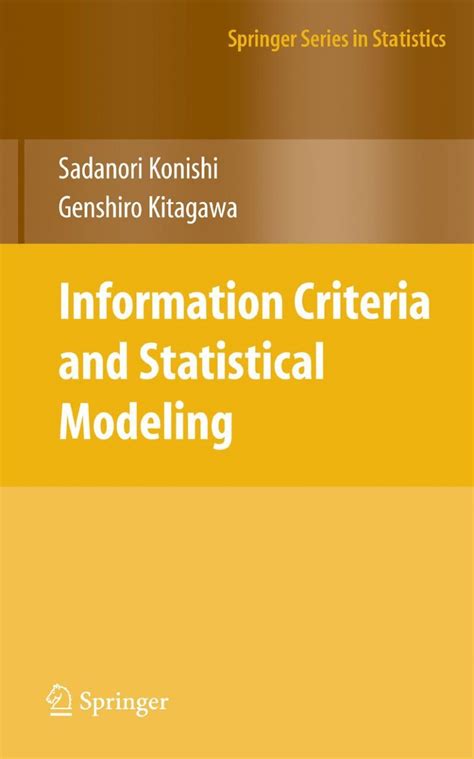 information criteria and statistical modeling nhbs academic