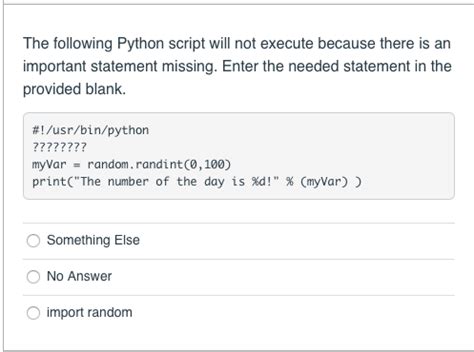 Solved Given The Partial Script Below Select The Correct Chegg