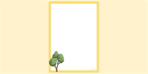 FREE Tree Page Border Page Borders Twinkl