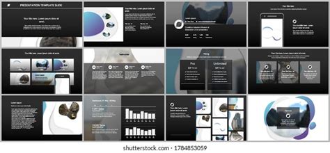 Multifunctional Multi Color Presentation Template Vector Set Stock