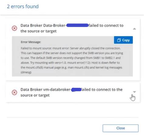 Cloud Sync Fails To Discover Shares From Smb Server With Error