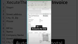 Excel Tip To Make An Invoice Doovi