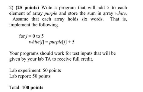 Solved 2 25 Points Write A Program That Will Add 5 To