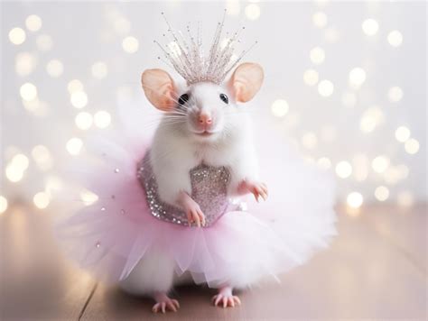 Premium Photo Cute Princess Mouse With A Dress