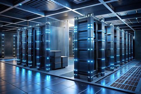 Modern Data Center And Network Infrastructure Solutions Premium Ai Generated Image