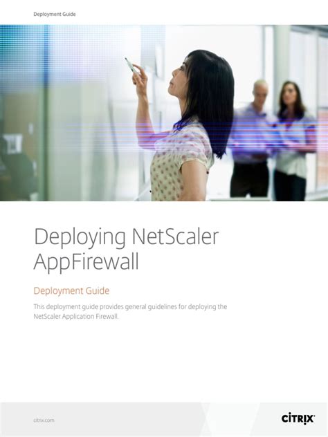 Deploying Netscaler Appfirewall Deployment Guide Pdf Citrix