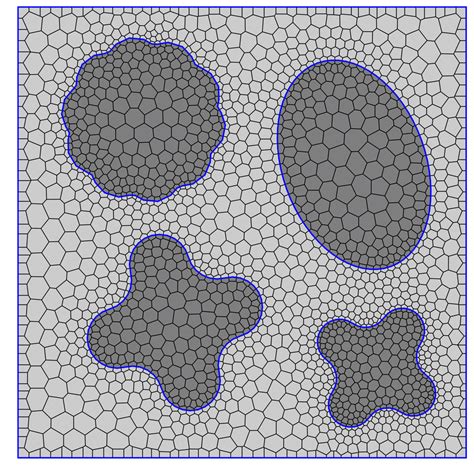 a example polygonal mesh for the virtual element analysis b example