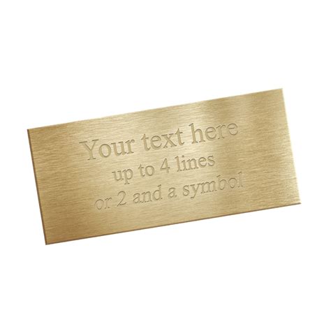 Engraved Brass Plate 2 X 4 Bogati Urn Company