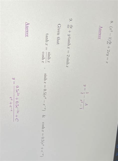 Solved Find General Solutions For First Order Ode