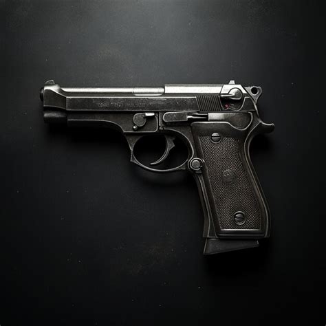 Pistol Bullets And Handgun Premium Ai Generated Image