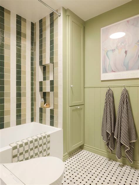 Before And After Writer Connie Wangs Pistachio Green Bathroom Makeover