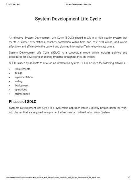 system development life cycle pdf software testing systems theory