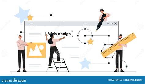 people with ui and ux design vector concept stock vector illustration