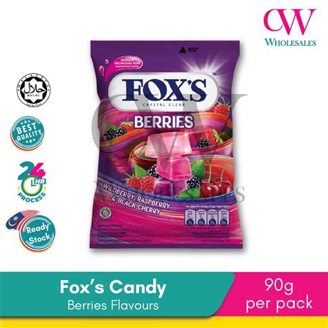 Foxs Candy Crystal Clear Candy 180g Berries Flavor Fruity Mints