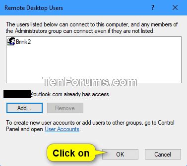 Add Or Remove Remote Desktop Users In Windows Tutorials