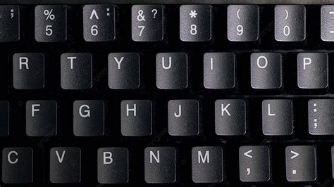 Black Computer Keyboard Keys Close Upbackground Computer Object