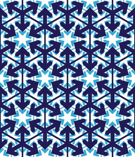 Symmetric Colorful Textured Endless Pattern With Overlap Hexagons Triangles And Arrows