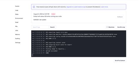Exited With Status 128 While Running Your Code Render