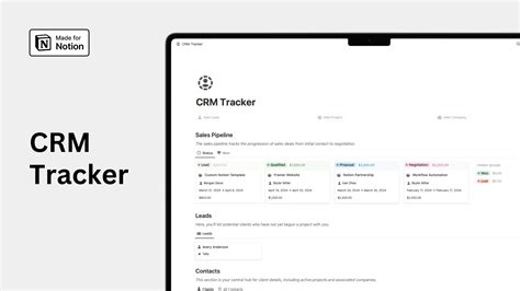 Notion Crm Tracker Business Template