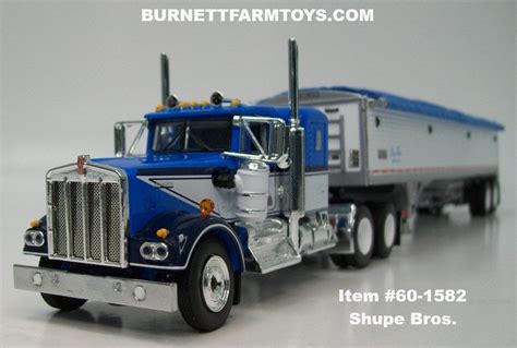 Item 60 1582 Shupe Bros Blue White Black Outline Kenworth W900a 36 In