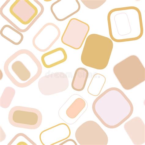 Seamless Abstract Geometric Background With Shape Of Rounded Rectangle Pattern Color Messy
