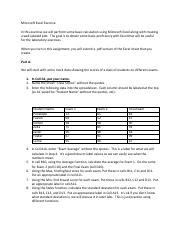Microsoft Excel Exercise Basic Calculations Plotting And Course Hero
