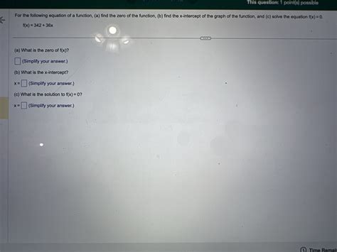 Solved For The Following Equation Of A Function A Find Chegg