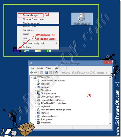 Start The Device Manager On Windows 8 8 1 And Win 10 Open Find Run