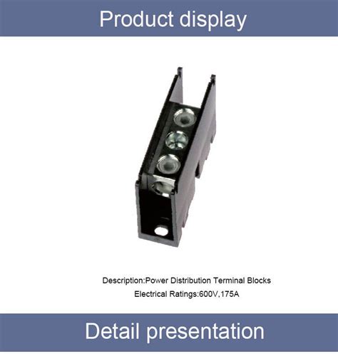 UL CE Certified Power Distribution Terminal Block 600V 175A Terminal Block Connector Block