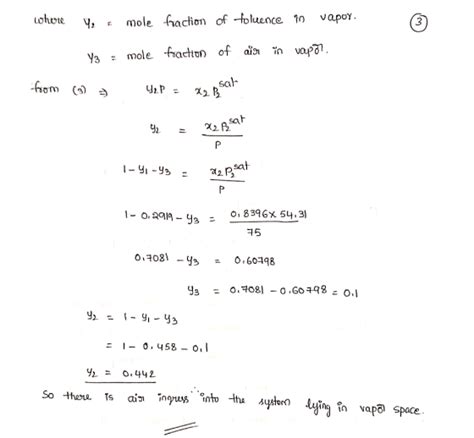a binary mixture of benzene 1 and toluene 2 is flashed to 75kpa and