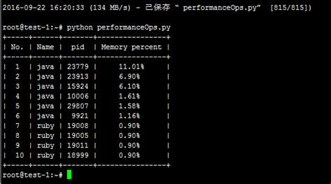 Python以表格的形式打印占用内存top10的程序列表 Csdn博客