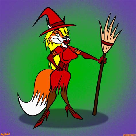 ~art Trade Foxy Lady As A Witch~ By Theendertoonist On Deviantart