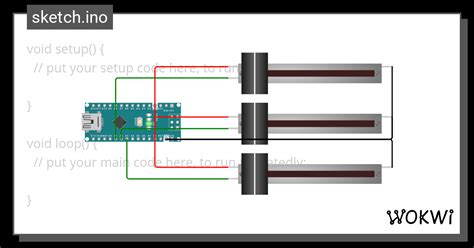 Midi Fader Wokwi ESP32 STM32 Arduino Simulator
