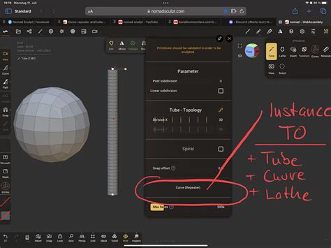 Curve Repeater And Tube Ux Integration Ideas Aka Tube Needs To Die Feature Request Nomad